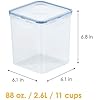 Lock & Lock Square Storage Container - Square 2.6 Litre (155 x 155 x ...