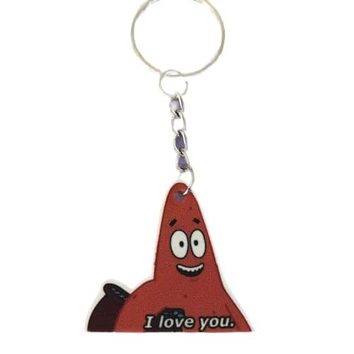 Amazon.com: Patrick Star I Love You Keychain : Handmade Products