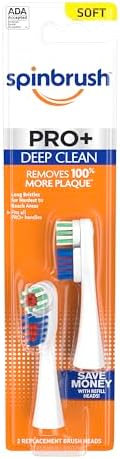 Amazon.com : Spinbrush Pro Clean Replacement Toothbrush Heads, Soft ...