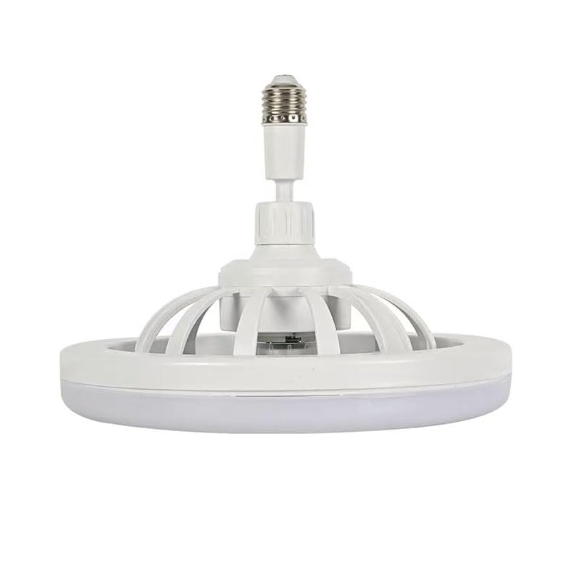 Jingsen LED Ceiling Fan Light with Remote - 2-in-1 Mini Fan & E27 Light ...