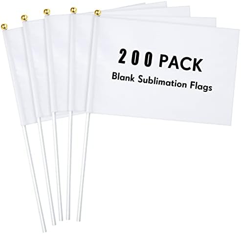 Amazon.com : 12 Pack 8x12 Inch Solid White Blank Flag Small Mini Plain ...
