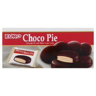 Amazon.com: Euro Choco Pie with white cream center and chocolate coated ...