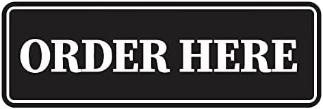 Amazon.com : Signs ByLITA Standard Order Here Sign (Black) - Medium ...