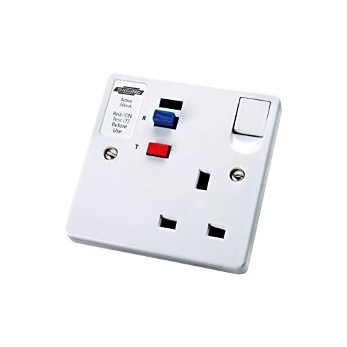 Timeguard TFA01W RCD Single Socket - White : Amazon.co.uk: DIY & Tools