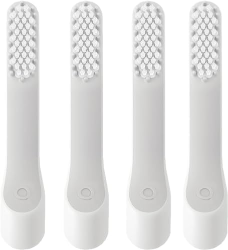 Amazon.com : 4-Pack Gray Toothbrush Replacement Heads Compatible with ...