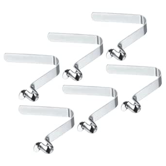 PATIKIL 9x8mm Kayak Paddle Snaps, 6 Pack Tent Pole Clips Steel V Shaped ...