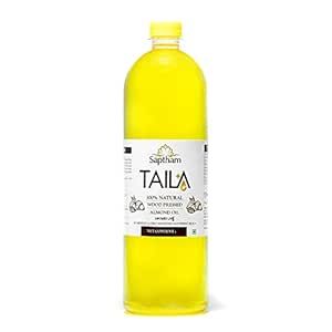 Saptham 100% Wood Pressed/Cold Pressed Almond Oil- 500ML, Moisturizing ...