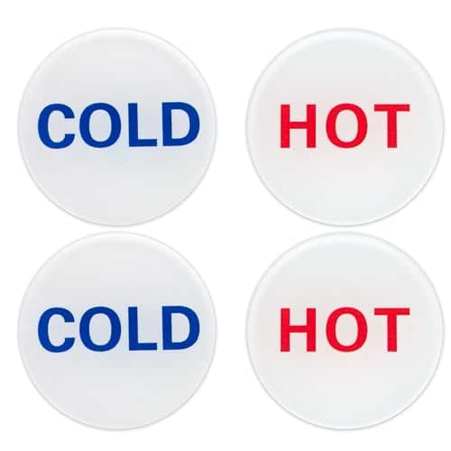 Amazon.com: Hot Cold Water Sign Self-adhesive Cold Hot Stickers - 1.42 ...