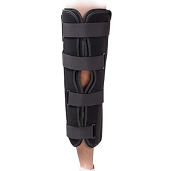 3-Panel Knee Immobilizer Full Leg Support Brace, Aluminum Alloy ...