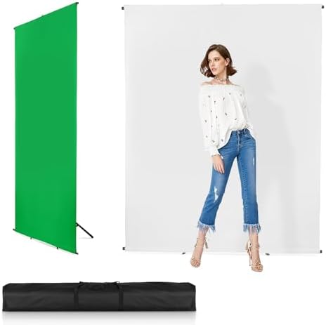 Versatile Backdrop Stand, 5x6.5ft Wrinkle-Resistant Collapsible ...
