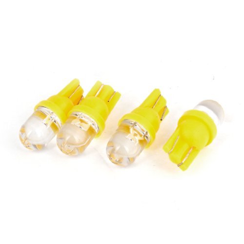 ELECTROPRIME 4 Pcs 12VDC T10 Yellow LED Car Auto Dashboard Dash Lights ...