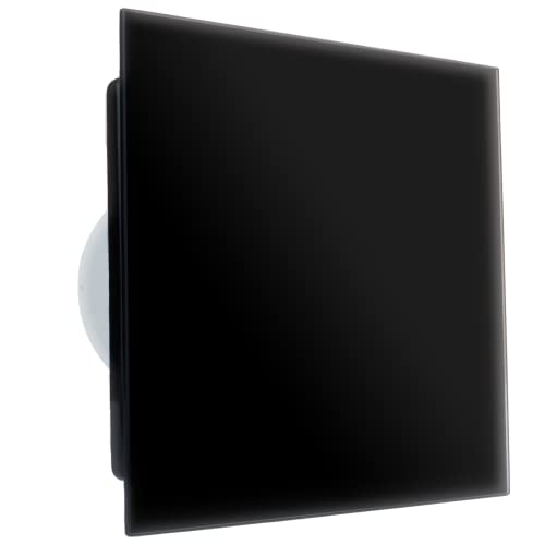 VENTS CRYSTALIS 4 inch Beautiful Glass Cover Black Ceiling Extractor ...