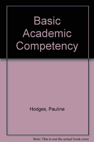 BASIC ACADEMIC COMPETENCY: HODGES ET AL: 9780840345844: Amazon.com: Books