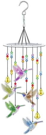 Amazon.com : Diamond Art Wind Chimes, DIY Dotted Diamond Wind Chime Kit ...