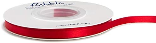 Amazon.com: Ribbli Double Faced Red Satin Ribbon,1/2” x Continuous 25 ...