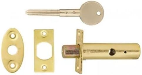 1 x Security Door Bolts Thumb Turn Key Sets with Strong Bolt Rack Bolts ...