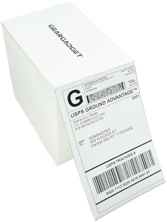 Amazon.com: Perforated and Strong Adhesive Direct Thermal Shipping ...