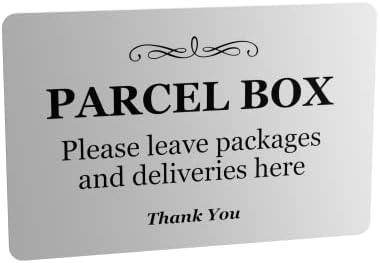 Parcel Box Sign - Metal | Aluminium with Adhesive Backing | Notice for ...