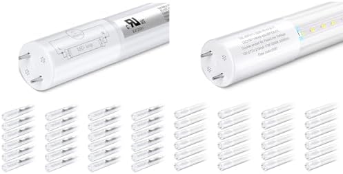 SHINESTAR 48 Pack LED Tube Lights 4ft, Type B, 17W Ballast Bypass Bulbs ...