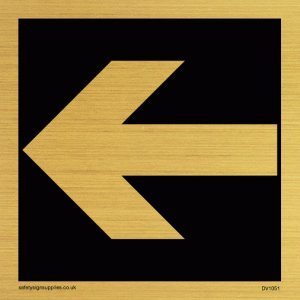Viking Signs DV1051-S15-G Straight Arrow Only Sign, Negative Black Text ...