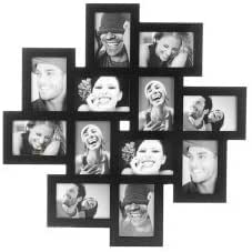 Amazon.com - Large Photo Frame Wooden Wall Cluster - Black 12 in 1