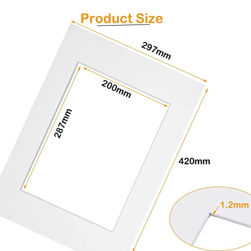 Donmills White Picture Photo Frame Mounts Mats, A3 Frame for Picture A4 ...