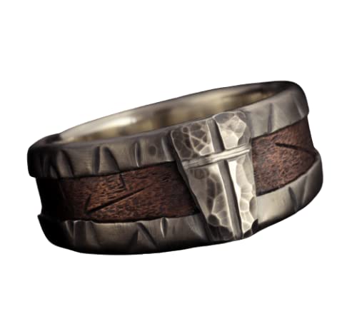 Amazon.com: Unique mens rings, Rustic silver Ring, Silver and Copper ...