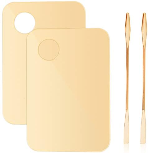 Amazon.com : CANIPHA 2Pcs Acrylic Makeup Mixing Palette with 2 Pcs ...