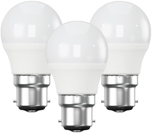 10 x G45 Round Globe Golf Ball Light Bulbs in 25 Watt Bayonet B22 ...