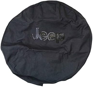 Jeep Wrangler Black Denim W/Logo Spare Tire Cover 32-33 Inch Mopar OEM ...