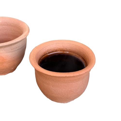 Amazon.com: 6x Clay Lebanese Coffee Cups - Handmade in Sidon, Lebanon ...
