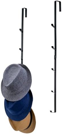 Amazon.com: MyGift Modular Black Metal Wire Over The Door Hanging Hook ...