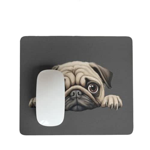 Amazon.com: Mouse Pad Pug Peeking Dog Mouse Pad Puppy for Home Office ...