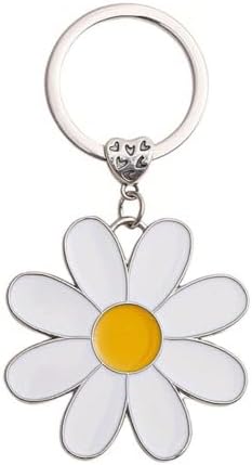 mkemka Small Simple Daisy Keychain - Cute Personalized Design for ...