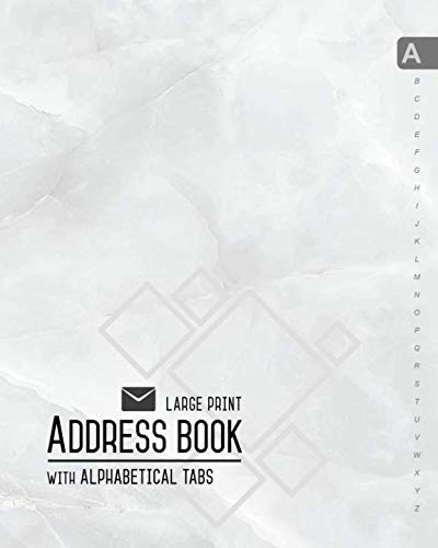 Amazon.com: Address Book Large Print with Alphabetical Tabs: 8x10 ...