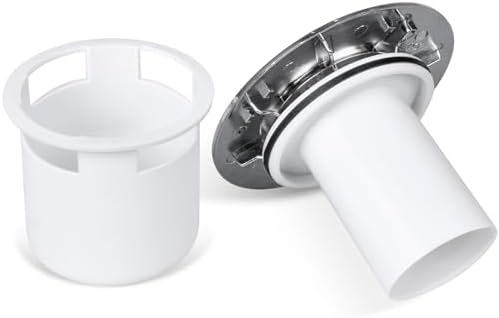 HNNHOME Shower Trap, Chrome Shower Drain Cover, Removable Top Fitting ...