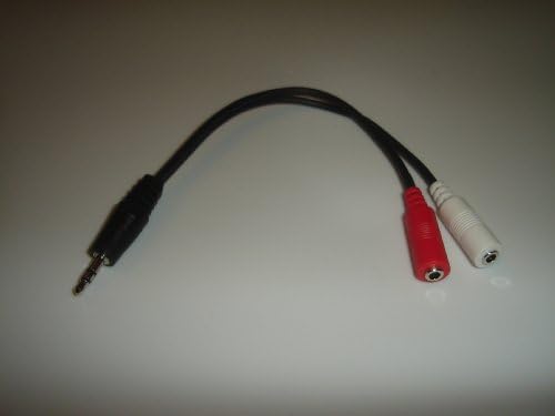 Dual Headphone Jack Splitter Stereo 3.5mm Y Adapter 1 Plug To 2 Jacks Cable