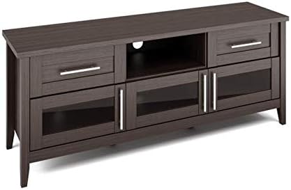 Amazon.com: Atlin Designs Wood 70" Classic Extra Wide Open Shelf TV ...