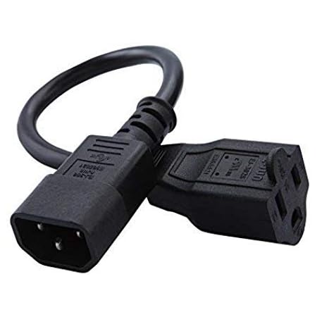 Amazon.com: CableCreation [5-Pack] 1 Feet Standard Computer Power ...