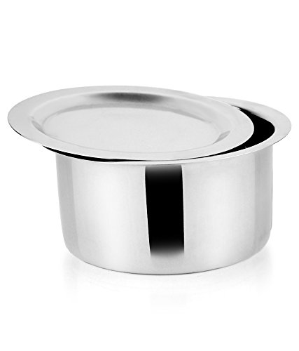 Buy King International Stainless Steel Patila Bottom Flat, Silver ...