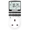 ORIDGET Digital Electrical Timer Plug Socket UK with 18 On-Off Programs ...