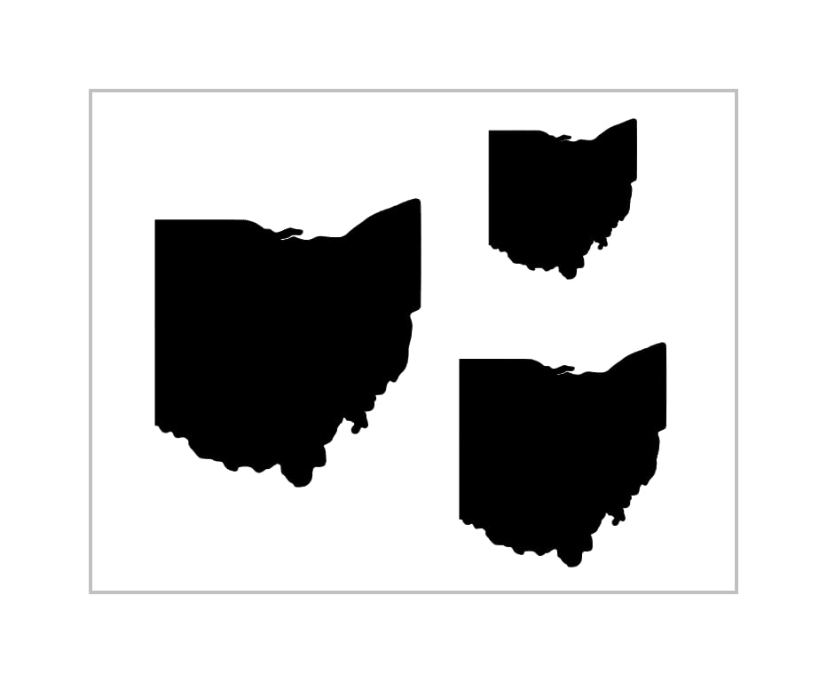 Amazon.com: Ohio Stencil 5 4 3 Inch United States Of America Outline ...
