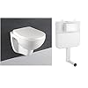 Combo of Wall Mounted/Wall Hung Western Toilet/Commode/EWC Square with ...