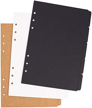 Amazon.com : Framendino, 3 Sets A5 Index Paper Binder Dividers 5 Sheets ...