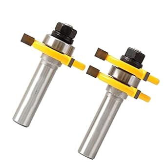 1/2 inch Shank Tongue and Groove Joint Assembly Router Bit Set 3/4 inch ...
