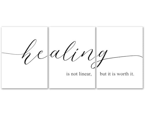 Amazon.com: Healing is not Linear, Set of 3 Poster Prints, Home Wall ...