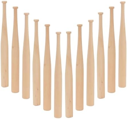 Amazon.com: DIICCYO 12 Pack 7.9" Mini Baseball Bats, Unfinished Wooden ...