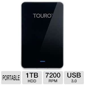 HGST Touro Mobile 1TB USB 3.0 External Hard Drive, Black ...
