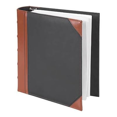 Buy Executive Binder, English Leather 2 Tone with Stitching and Ribbed ...