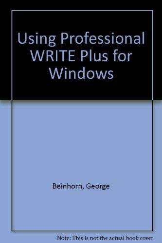 Buy Using Professional WRITE Plus for Windows Book Online at Low Prices ...